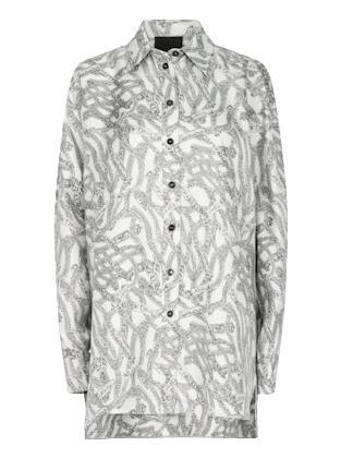 Givenchy Long Sleeve Printed Shirt - Grey