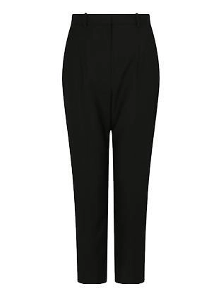 Alexander McQueen High-waisted Wool Trousers - Black