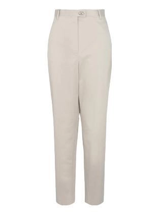 FERRAGAMO Tailored Cotton-blend Tapered Trousers - Light Grey