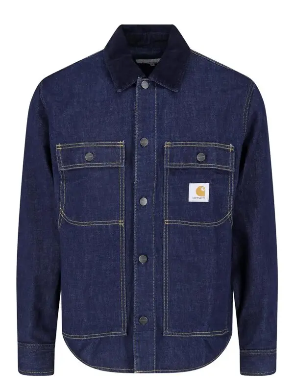 Carhartt Work In Progress Jacket "oakland Shirt - Blue