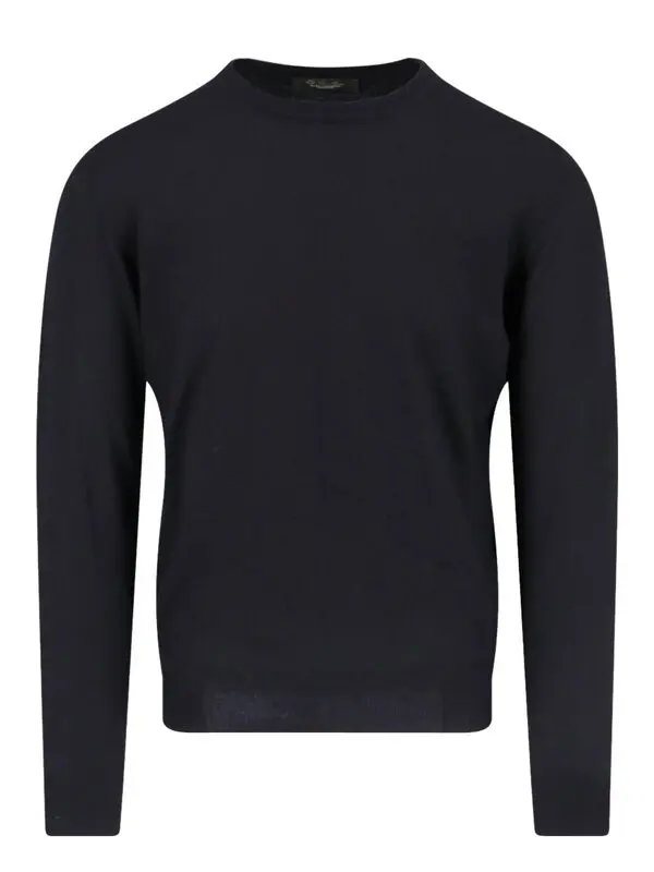Loro Piana Superlight Cashmere Crew Neck Sweater - Black