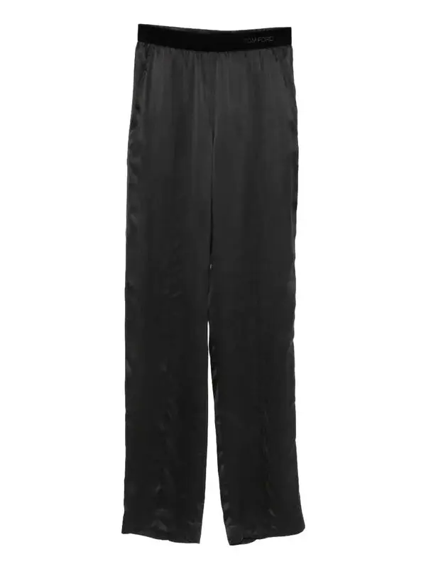 TOM FORD Logo-stripe Trousers - Black