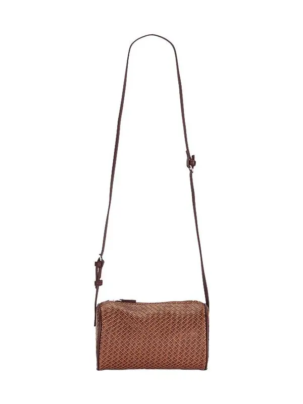 8 Other Reasons Mini Barrel Bag In Brown - Woven