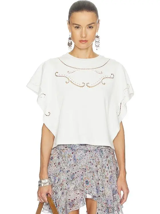 Isabel Marant Étoile Eoline Top In White - Ecru