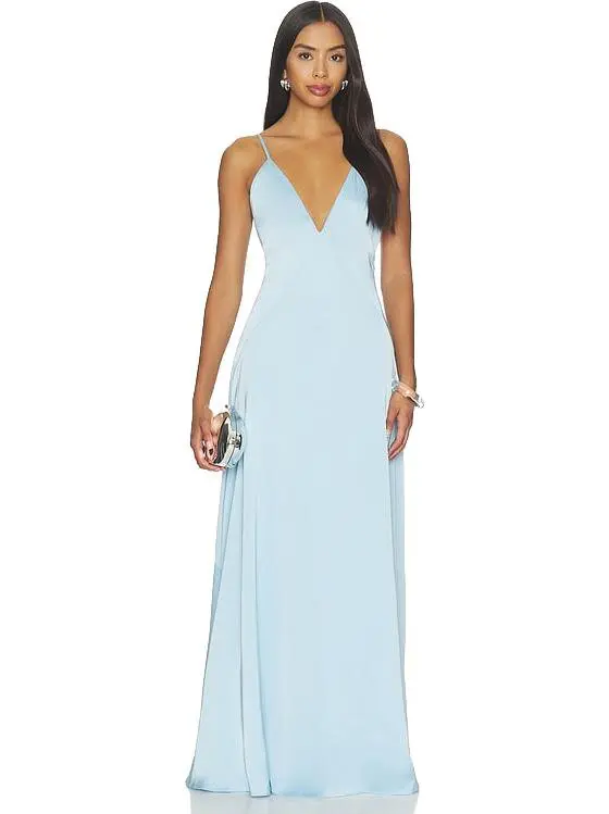 LOVERS AND FRIENDS Gaia Gown In Baby Blue - Light Blue