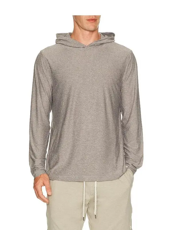Vuori Strato Tech Hoodie In Grey - Heather Grey
