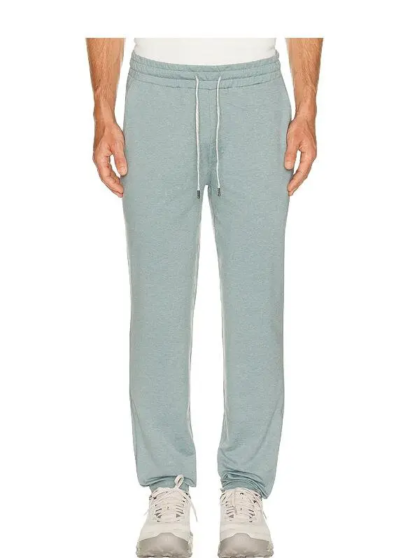 Vuori Ponto Performance 30 Pant In Blue - Misty Blue Heather