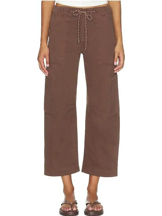 PISTOLA Sabrina Curved Utility Pant In Brown - Lindt