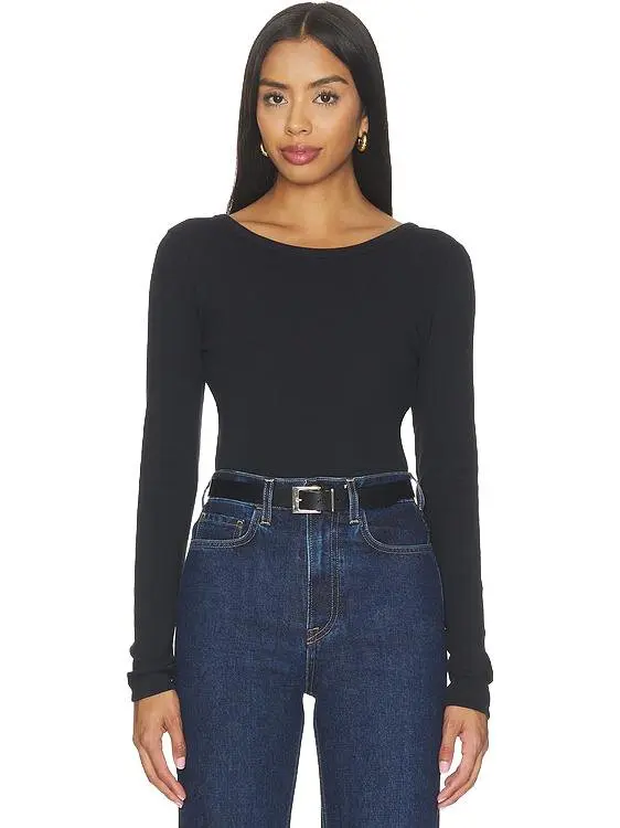 Closed Deep Back Longsleeve - Black