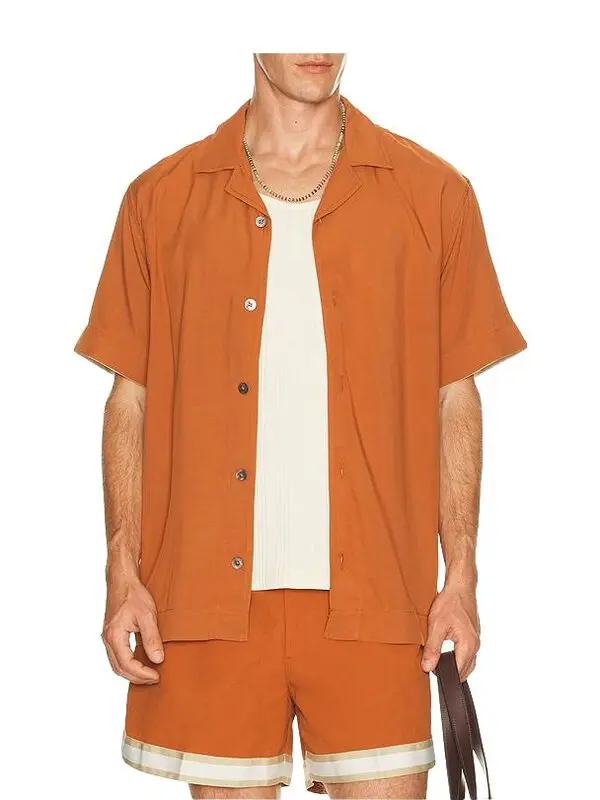 CHE Valbonne Shirt In Orange - Rust