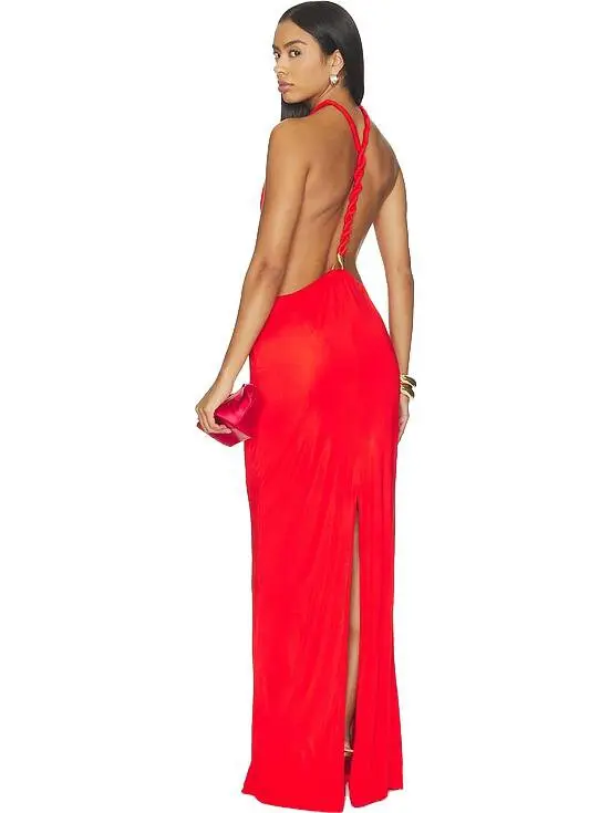 Retrofete Blodwen Dress In Red - Geranium