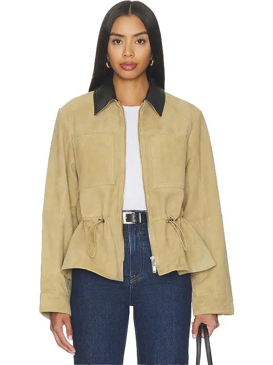 ALIGNE Mavis Suede Jacket - Camel