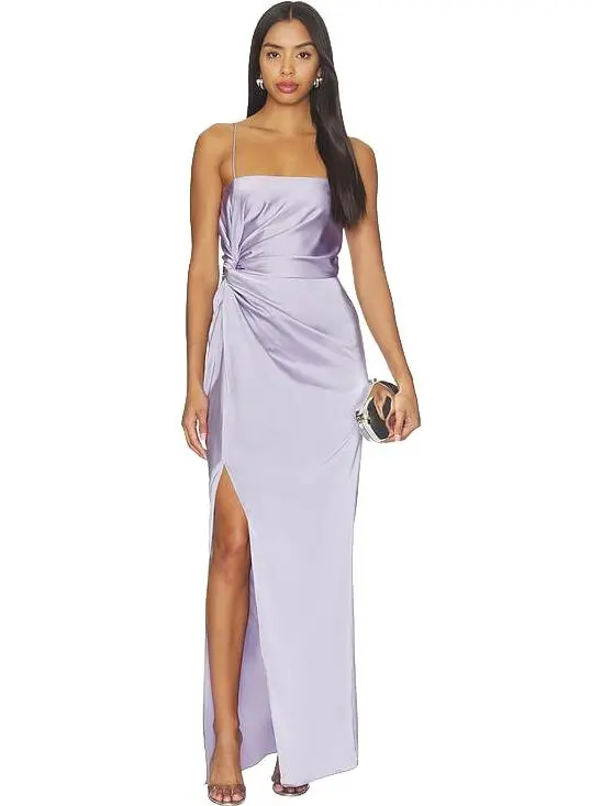 Amanda Uprichard Jean Gown In Purple - Iris