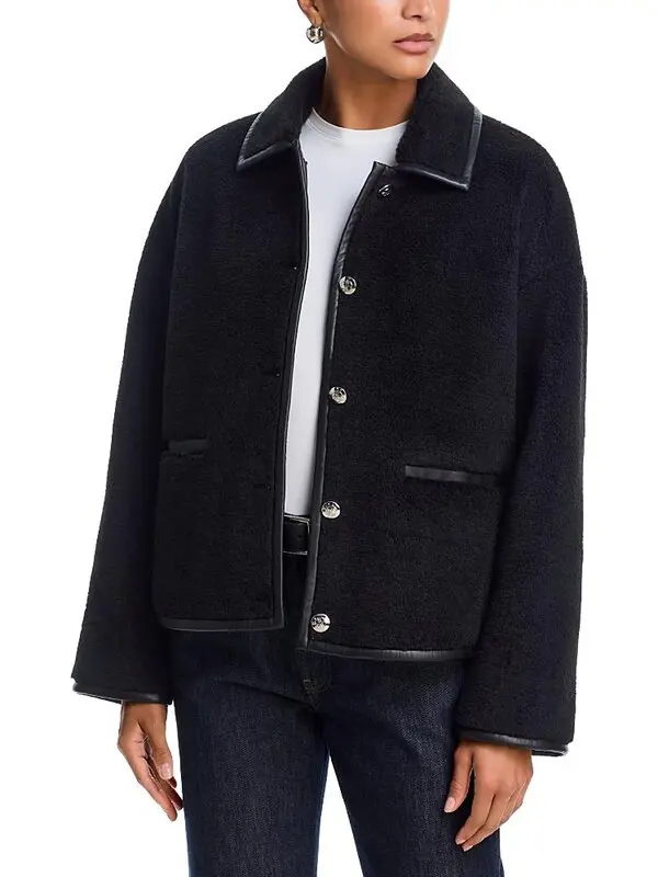 ANINE BING Camden Button Front Jacket - Black