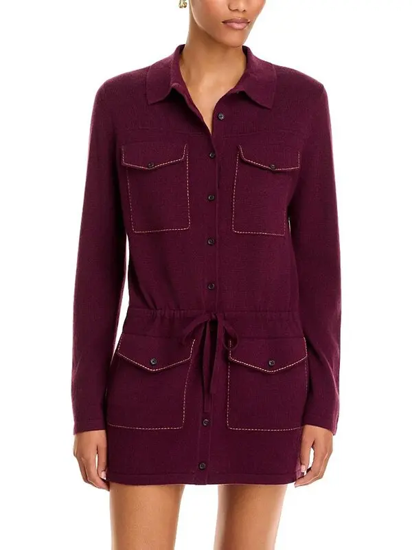 Guest In Residence Cashmere Industry Mini Dress - Fig