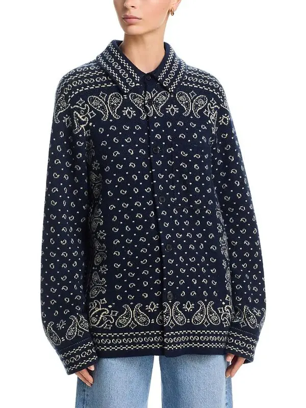Guest In Residence Cashmere Wild Rag Work Shirt - Midnight