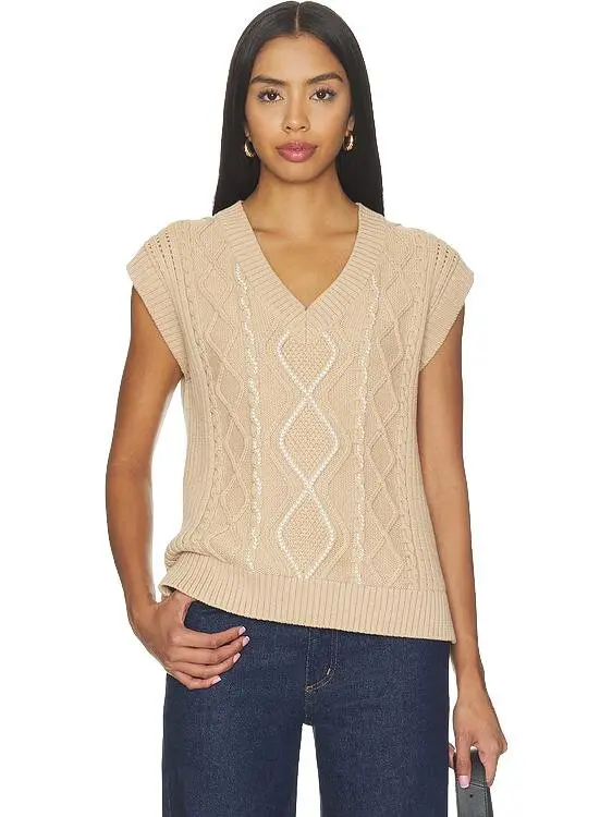 Varley Benedetta Knit Top - Light Taupe