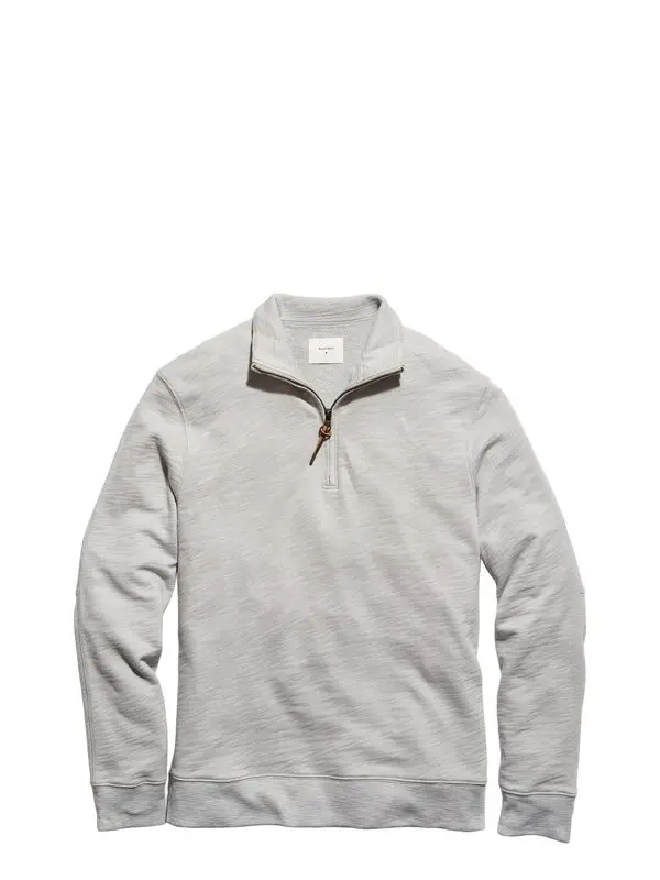 Billy Reid French Terry Half Zip - Silver