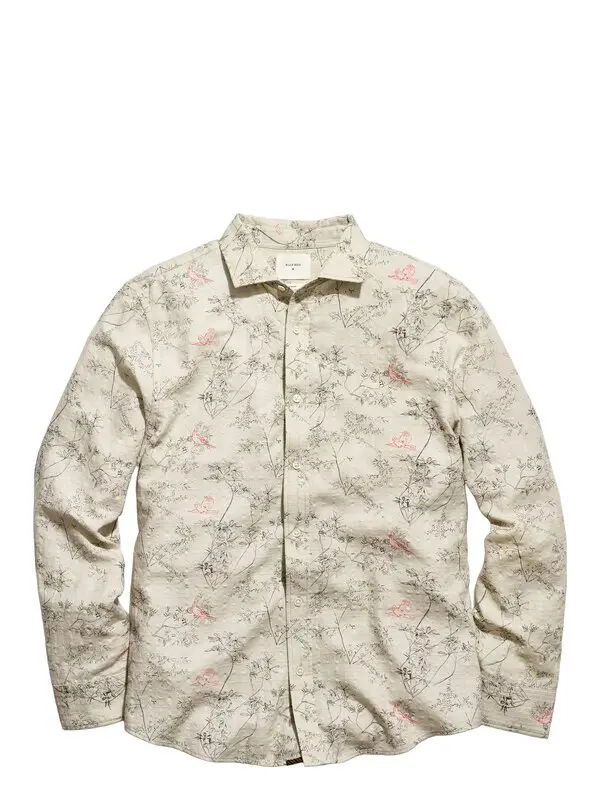 Billy Reid Cardinal Grid Cedar Shirt - White