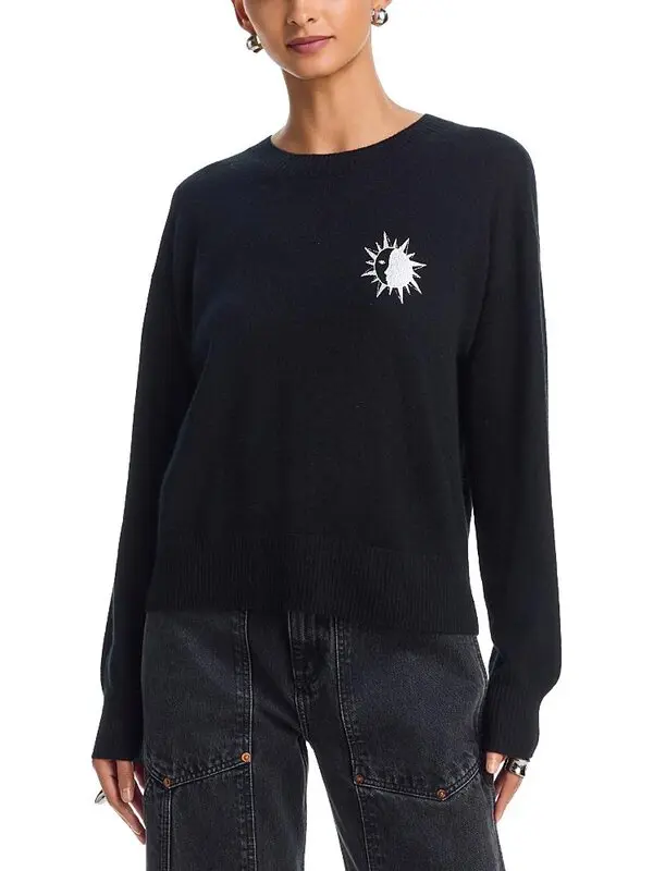 Aqua Zodiac Crewneck Sweater Exclusive - Black