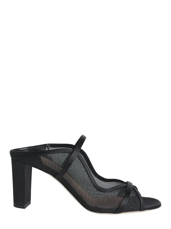 MALONE SOULIERS Mesh Norah Heeled Sandals - Black