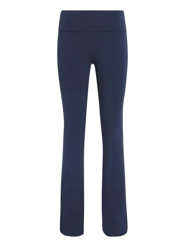 SKIMS Cotton Jersey Foldover Trousers - Navy
