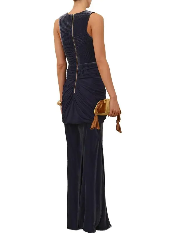 Zimmermann Valiant Draped Slinky Bodice - Dark Periwinkle