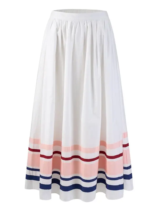 Rosie Assoulin Ribbon Easy Does It Skirt - White Multi