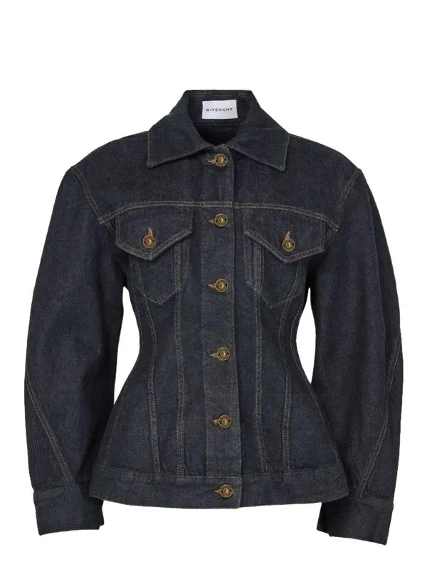Givenchy Long-sleeved Denim Jacket - Black