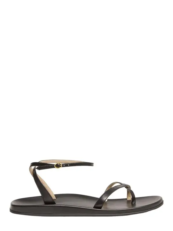 THE ROW Hugh Ankle Strap Sandals - Black