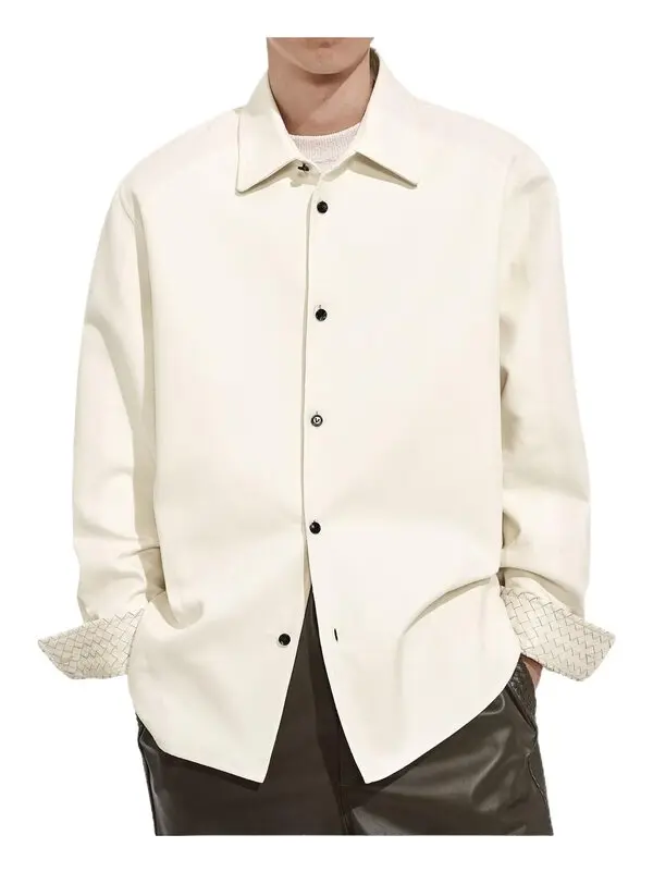 Bottega Veneta Cotton Gabardine Overshirt - Parchment