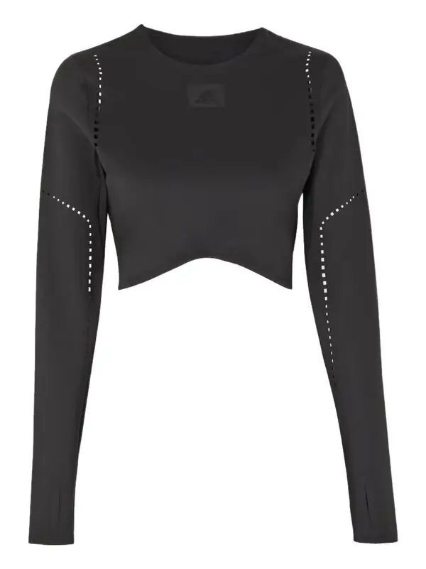 ADIDAS ORIGINALS Boa Cropped Long Sleeve T-shirt - Black