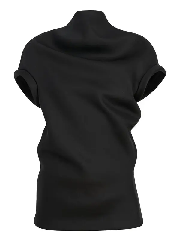 Khaite Tandie" Short-sleeved Top - Black