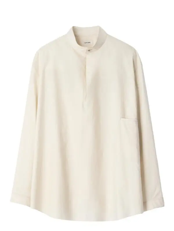 LEMAIRE Sailor Top In Washed Cotton And Silk Blend - Light Cream
