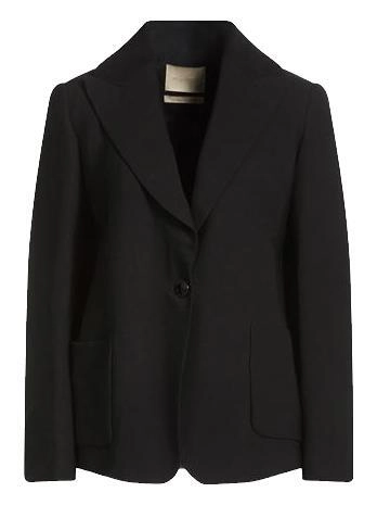 Momoni Single-breasted Blazer In Viscose And Polyamide - Black