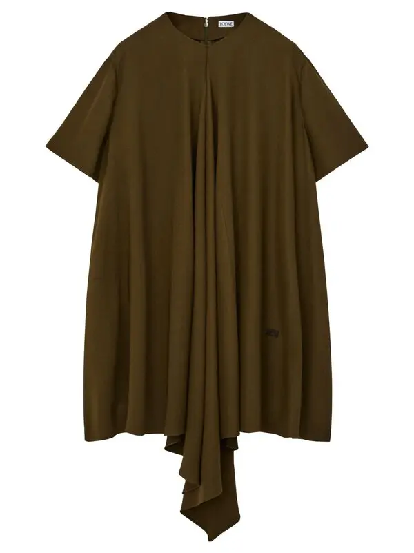 Loewe Viscose Trapeze Dress - Brown