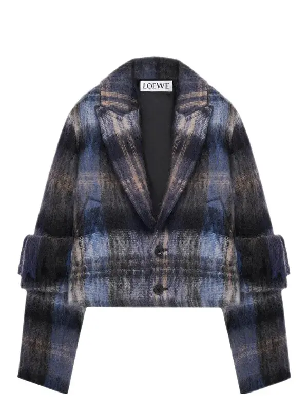 Loewe Jacket In Mohair And Wool Blend - Black