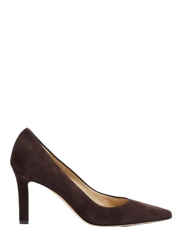 THE ROW Carla 80 Suede Pumps - Black