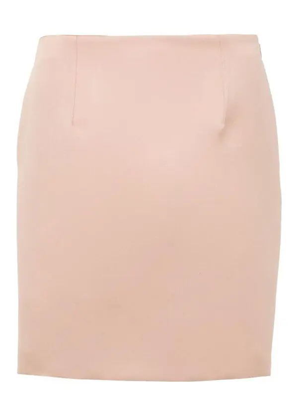 Chloé Mini Pencil Skirt With Signature Saddle Stitch - Nude
