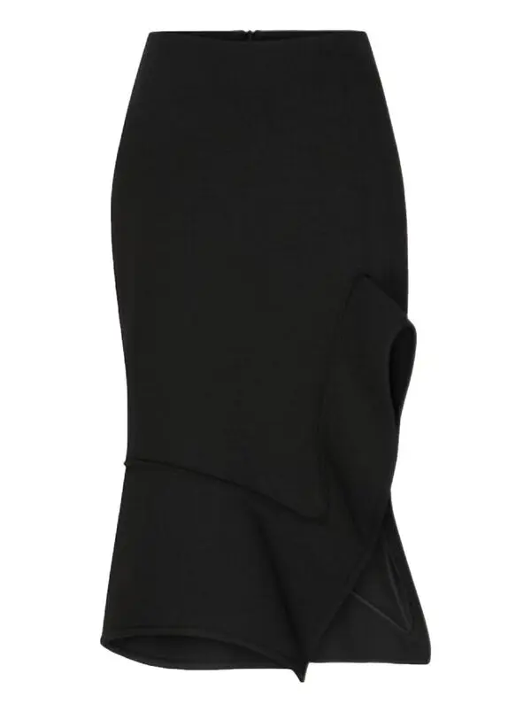Bottega Veneta Split Detail Skirt - Black