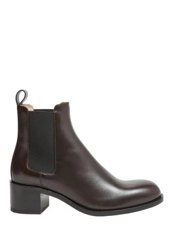 THE ROW Nobilis Chelsea Boots In Leather - Black