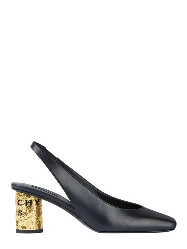 Givenchy Open-back High-heeled Sandals With Logo Detail - Black