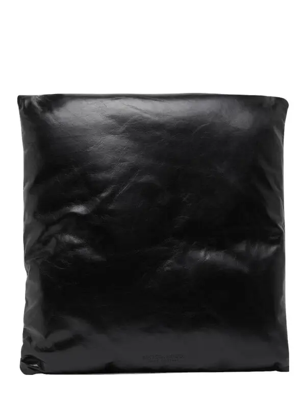 Bottega Veneta Logo Square Clutch - Black