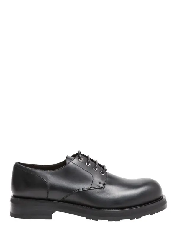 THE ROW Lug Sole Leather Derbies - Black
