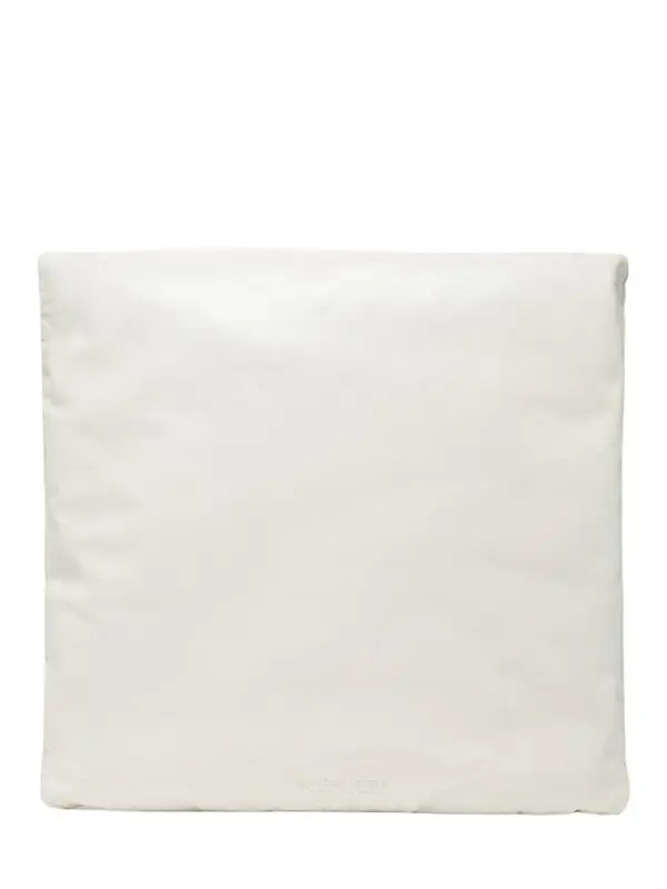 Bottega Veneta Logo Square Clutch - White