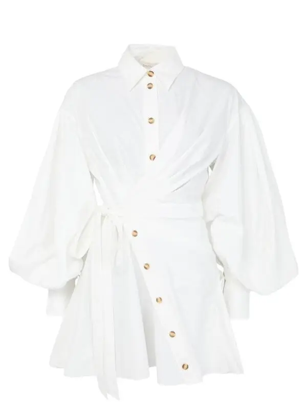 Zimmermann Rebellion Poplin Mini Dress - White