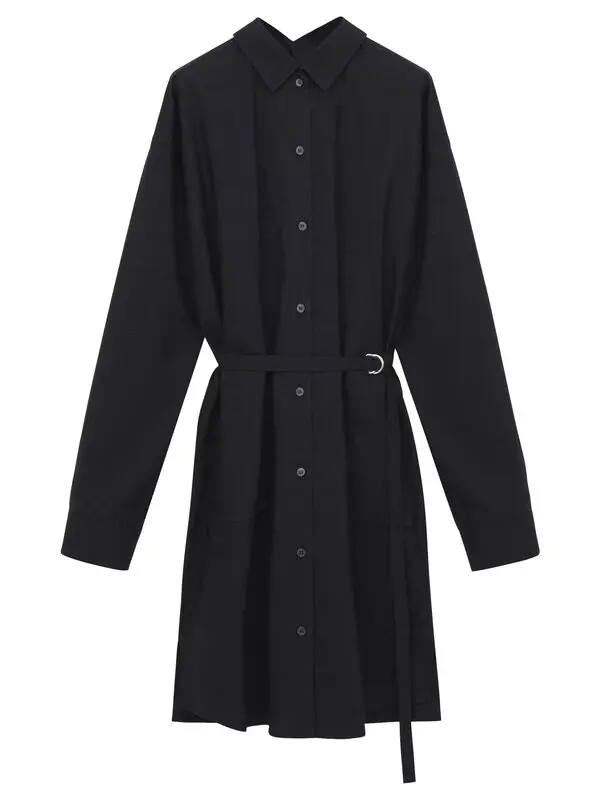 Loewe Silk And Cotton Shirt Dress - Black