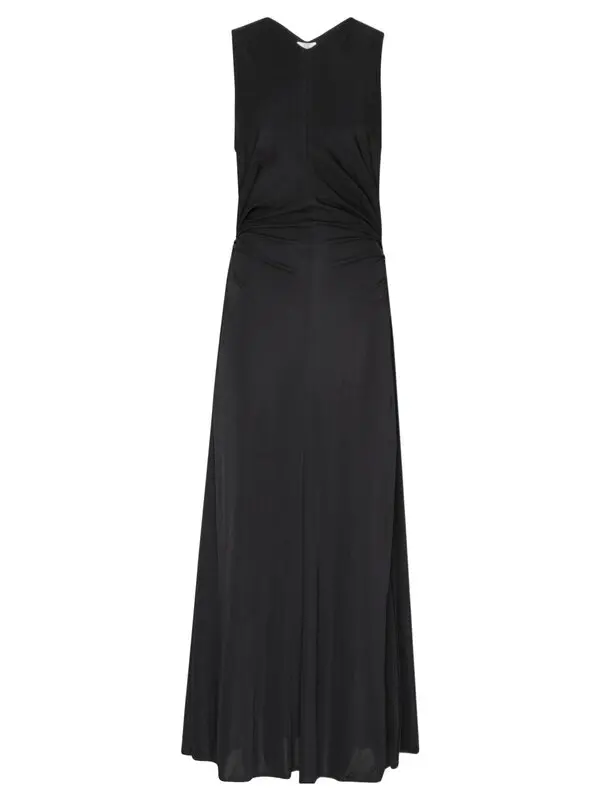 Bottega Veneta Sleeveless V-neck Maxi Dress - Black