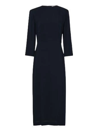 THE ROW Round Neck Long Sleeve Dress - Black