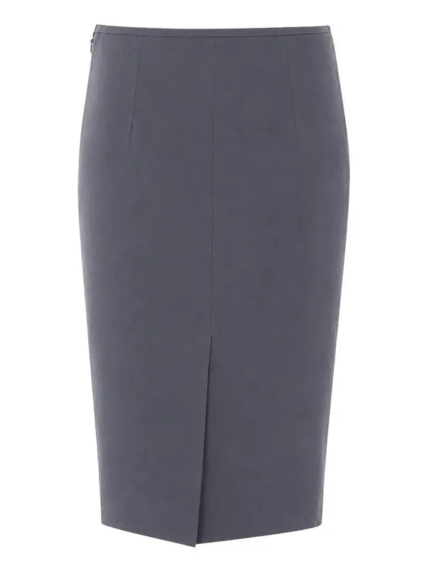 Miu Miu Stretch Poplin Skirt - Gray